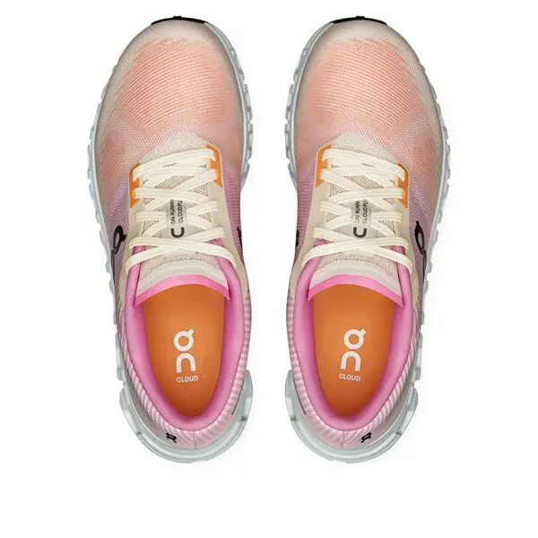 On Cloud Push Sneakers - Tangerine/raspberry