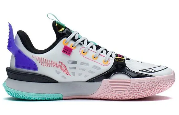 LI-NING Wade All City V1 "graffiti" Abas019-2 Sneakers - White/rainbow
