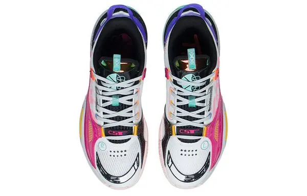 LI-NING Wade All City V1 "graffiti" Abas019-2 Sneakers - White/rainbow