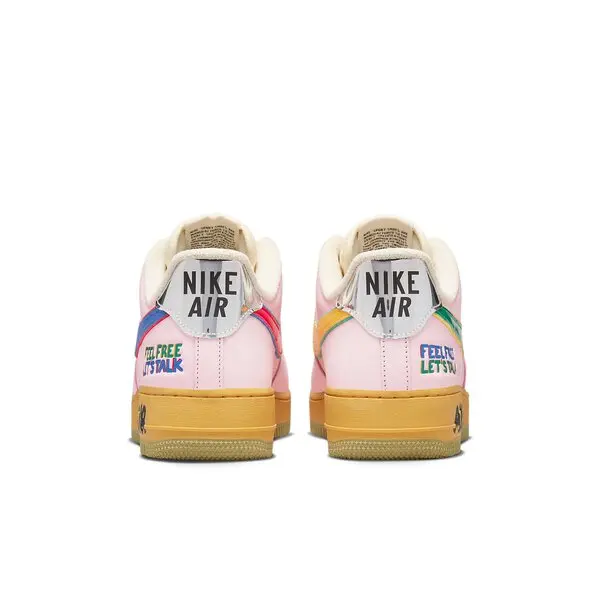 Nike Force 1 Low "feel Free, Let's Talk - Pink/blue