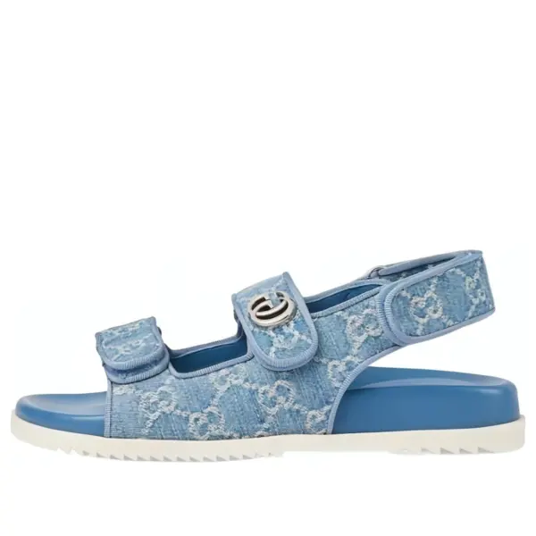 Gucci Gg Sandals - Light Blue/ivory