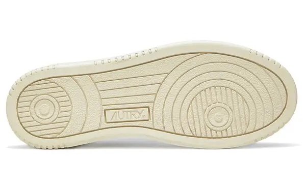 AUTRY Medalist Leather Low Sneakers - White/bordeaux
