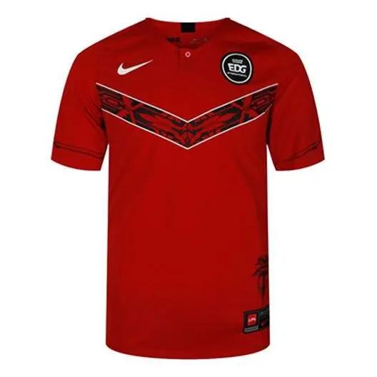 Nike Edg Team Tournament Short Sleeve Gym Top - Red