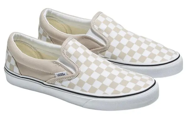 VANS Checkerboard Slip-on Sneakers - White/gray