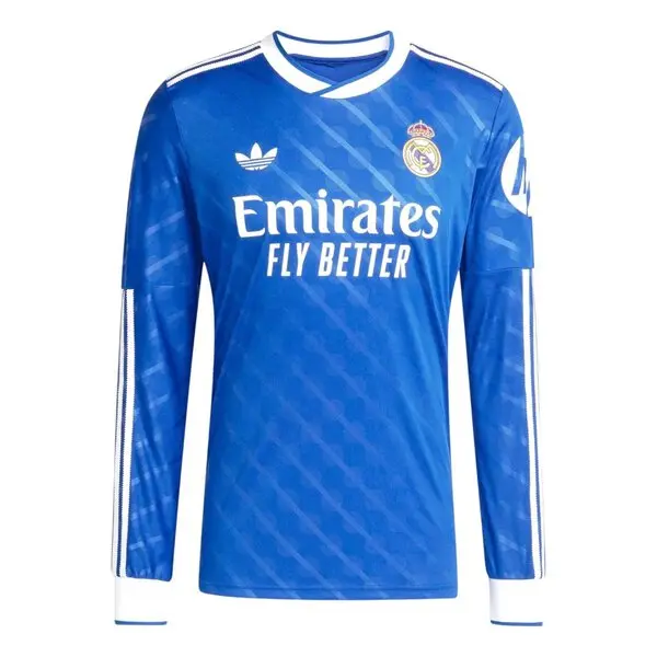 Adidas Real Madrid 2025/2026 Long Sleeve Third Jersey - Blue Bird