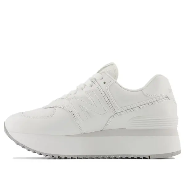 NEW BALANCE 574+ Platform Sneakers - White/grey