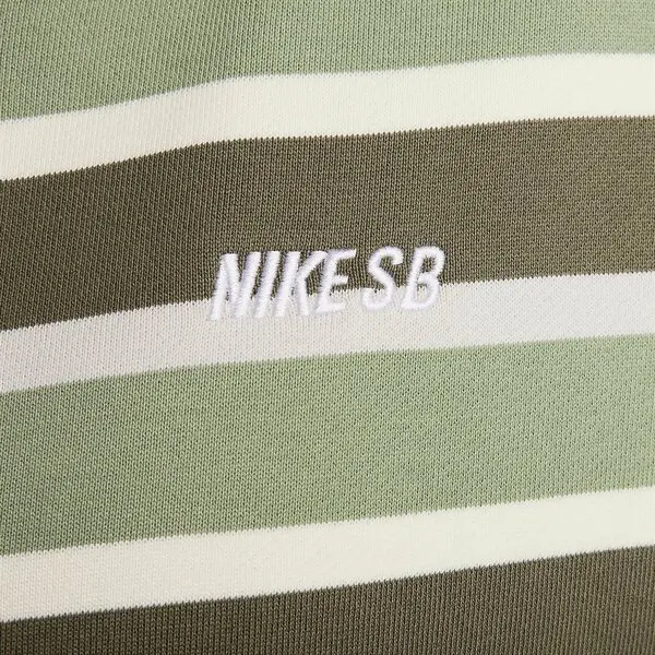 Nike Full-zip Fleece Skate Hoodie With Striped Pattern