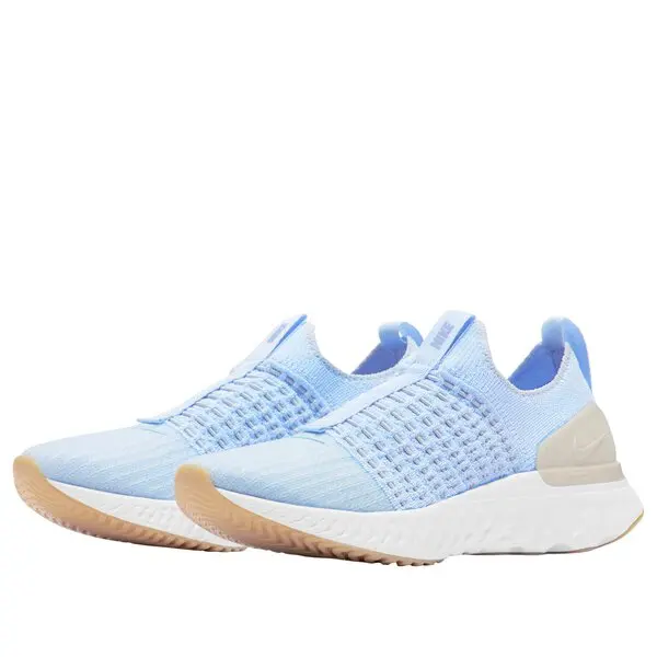 Nike React Phantom Run Flyknit 2 Athletic Sneakers - Blue/white
