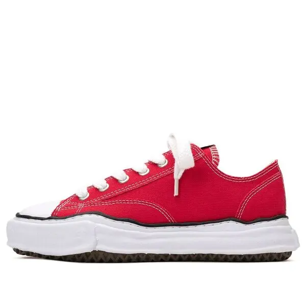 Mihara Yasuhiro Peterson Og Sole Canvas Low Top Sneakers - Red/white