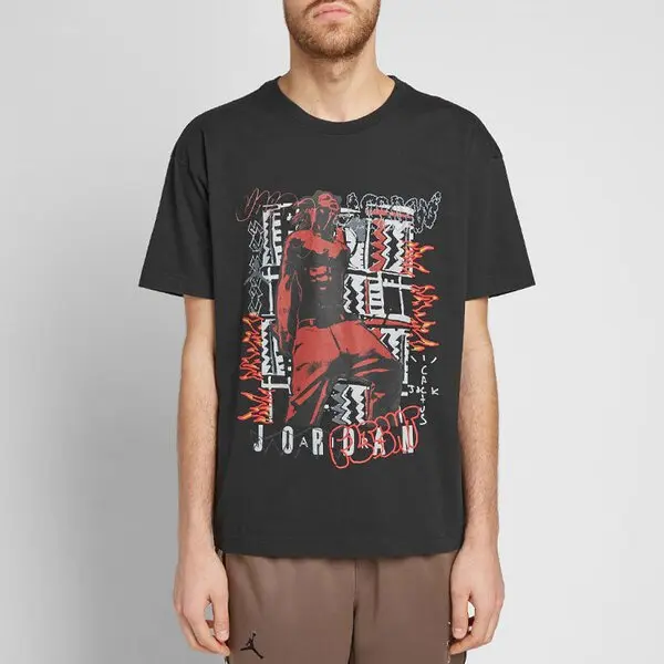 JORDAN X Cactus Jack Travis Scott Mj 2 T-shirt - Black