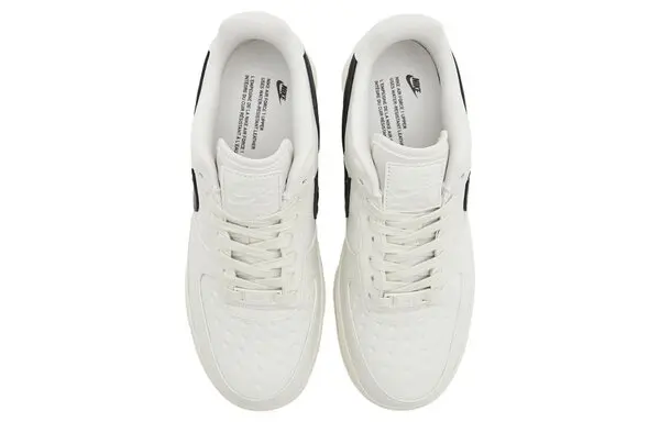 Nike Force 1 '07 Quilted Swoosh Sneakers - Beige/beige/black