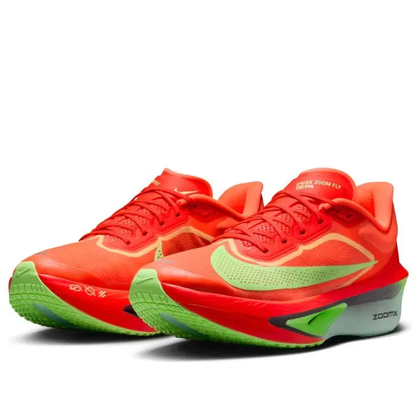 Nike Zoom Fly Athletic Sneakers - Bright Crimson/lime Blast/mint Foam