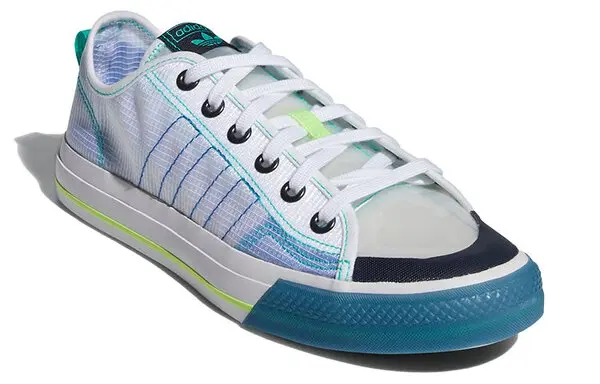 Adidas Nizza Rf Low Top Sneakers - White/blue/green