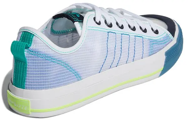 Adidas Nizza Rf Low Top Sneakers - White/blue/green