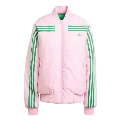 Adidas 70s Reversible Bomber Jacket 'green Pink - Green/pink