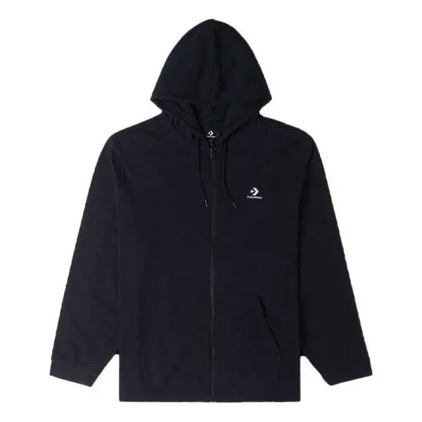 CONVERSE Chuck Patch Classic Fit Full Zip Hoodie - Black