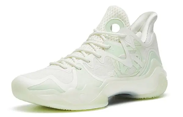 ANTA Shock Wave 4 "jade Rabbit" Athletic Sneakers - White/green