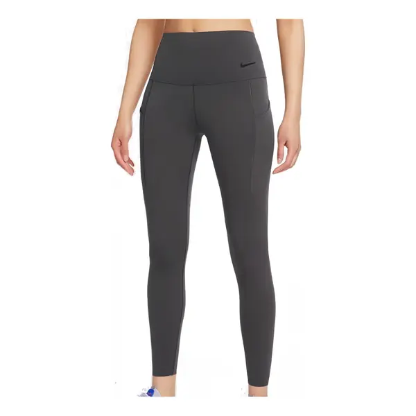 Nike Medium-support High-waisted Leggings With Pockets - Grey