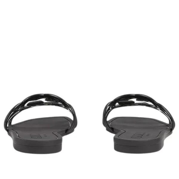 Gucci Interlocking G Rubber Slides - Black