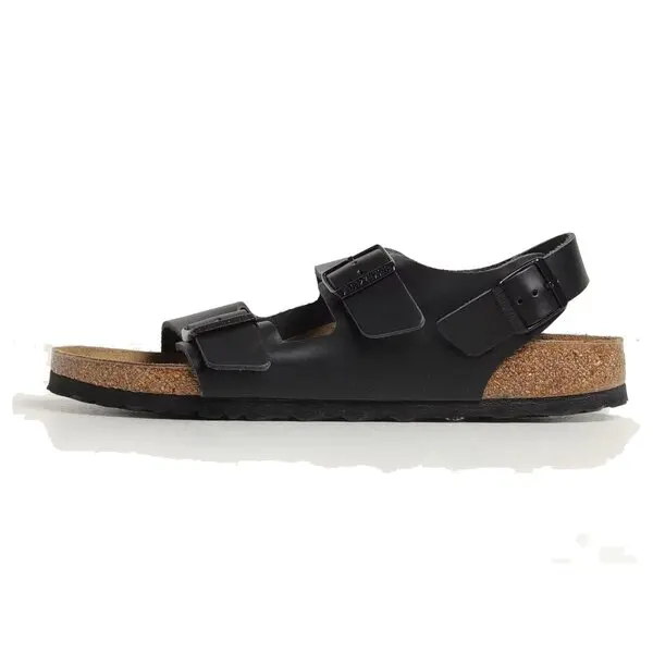 BIRKENSTOCK Milano Leather Sandals - Black