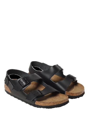 BIRKENSTOCK Milano Leather Sandals - Black