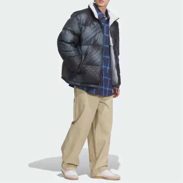 Adidas Down Jacket With All-over Logo Print