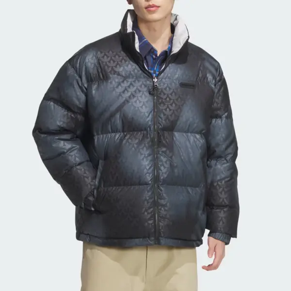 Adidas Down Jacket With All-over Logo Print