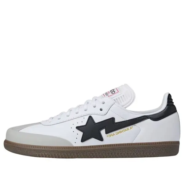 Adidas X Bape Samba Sneakers - Cloud White/core Black/gum