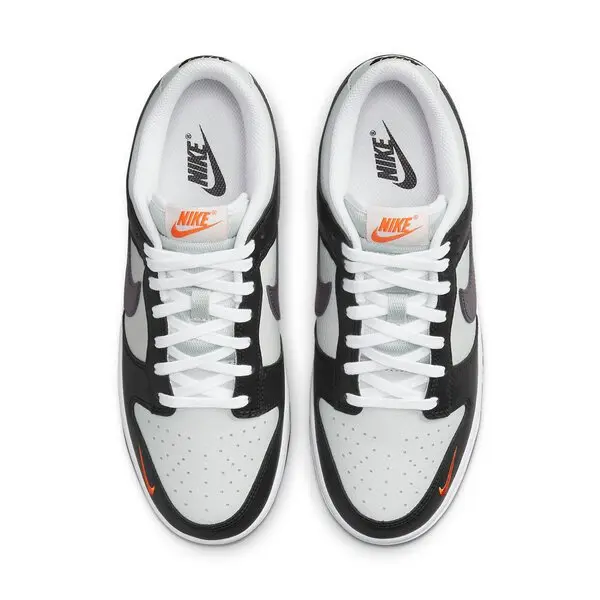 Nike Dunk Low "black Total Orange Mini Swoosh" Sneakers