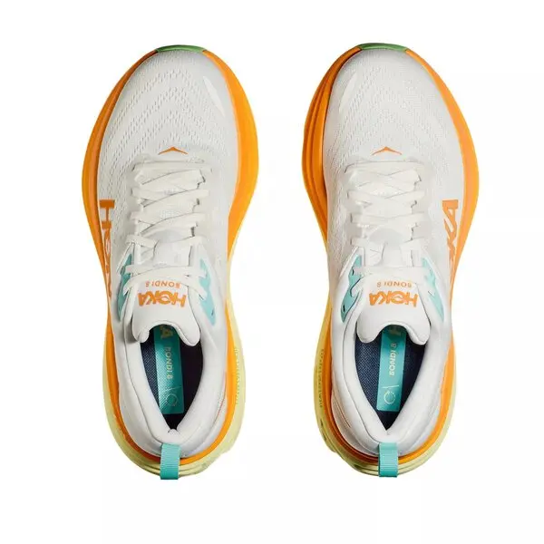 Hoka One One Bondi 8 Sneakers - White/orange