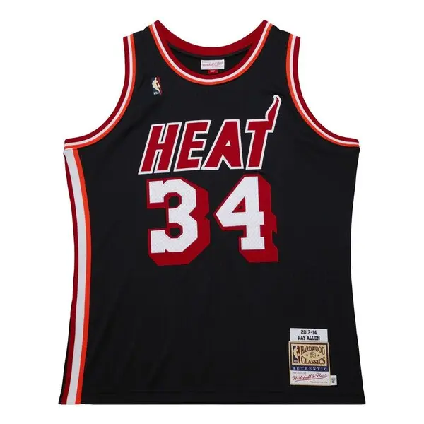 Mitchell & Ness X Miami Heat Ray Allen 34 Hardwood Classic Jersey - Black