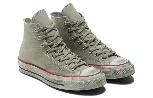 CONVERSE Chuck Taylor All Star 1970s Canvas High Top Sneakers - Grey/red