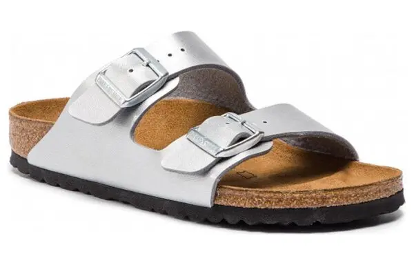 BIRKENSTOCK Arizona Birko-flor Sandals - Silver
