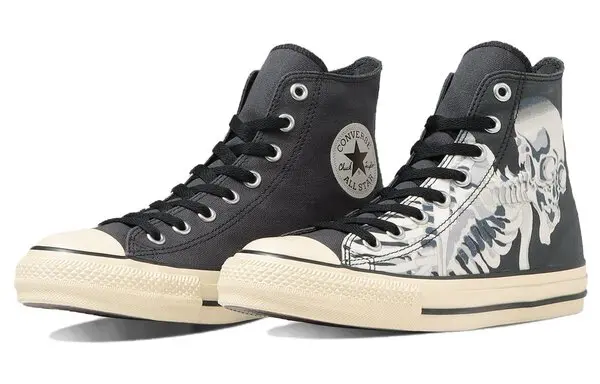 CONVERSE Chuck Taylor All Star Ukiyoeprint Skull High Top - Grey/white
