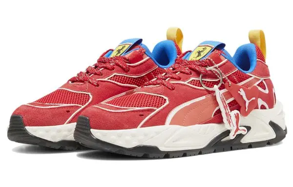 PUMA Joshua Vides X Scuderia Ferrari X Rs-trck '70s Ferrari Racing Sneakers - Red/white/blue