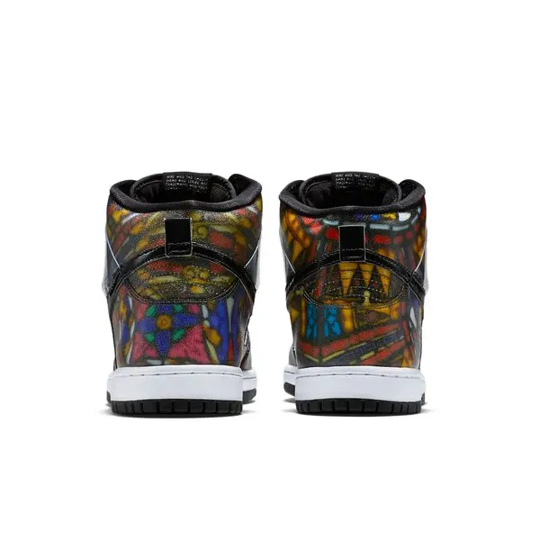 Nike X Concepts Sb Dunk High "stained Glass - Varsity Red/black-mango