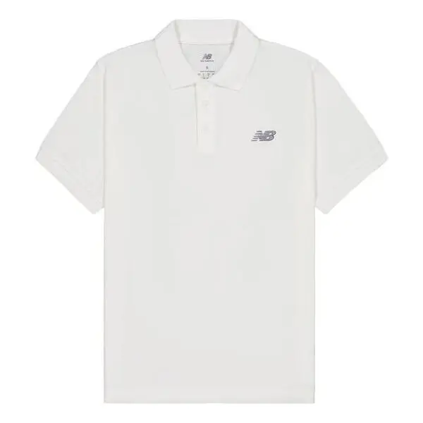NEW BALANCE Cotton Polo T-shirt Asia Sizing - White