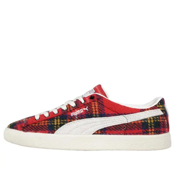PUMA X Harris Tweed Suede Sneakers - Red/black