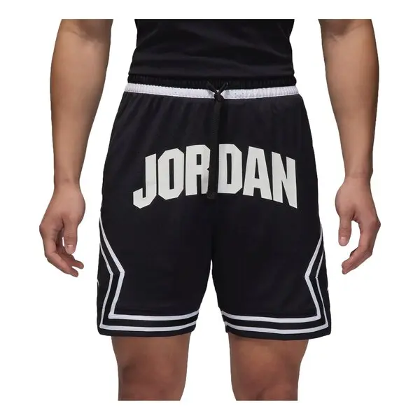 JORDAN Sport Dri-fit Diamond Basketball Shorts - Black/white/black