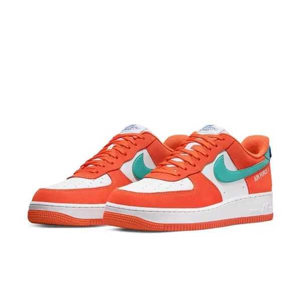 Nike Force 1 '07 Lv8 Athletic Club Rush Orange Washed Teal Sneakers
