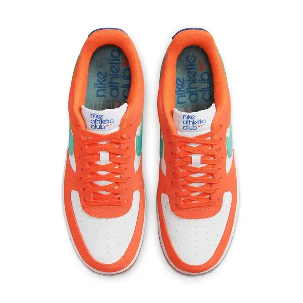 Nike Force 1 '07 Lv8 Athletic Club Rush Orange Washed Teal Sneakers