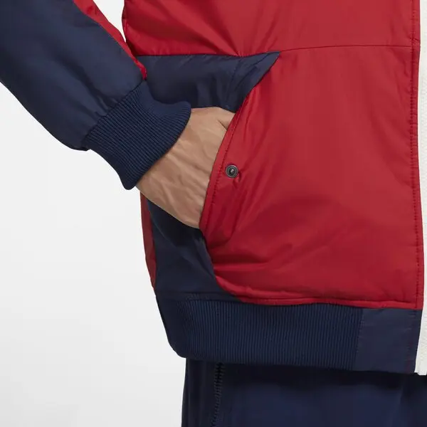 Nike Therma-fit Legacy Reversible Bomber Jacket 'red Blue