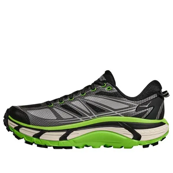 Hoka One One Mafate Speed 2 Athletic Sneakers - Black/green