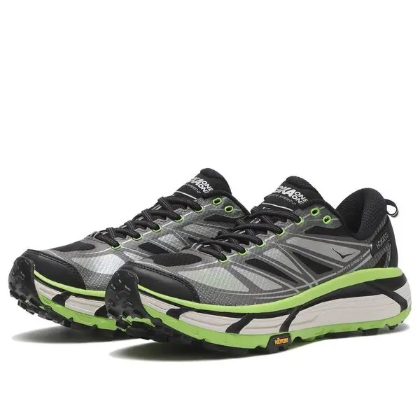 Hoka One One Mafate Speed 2 Athletic Sneakers - Black/green