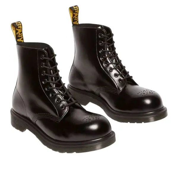 Dr. Martens Analine Leather Steel Toe Lace Up Boots