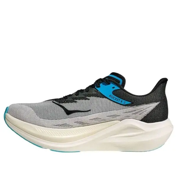 Hoka One One Rocket X 3 Athletic Sneakers - White/black