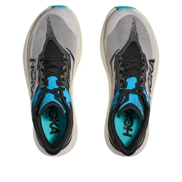 Hoka One One Rocket X 3 Athletic Sneakers - White/black