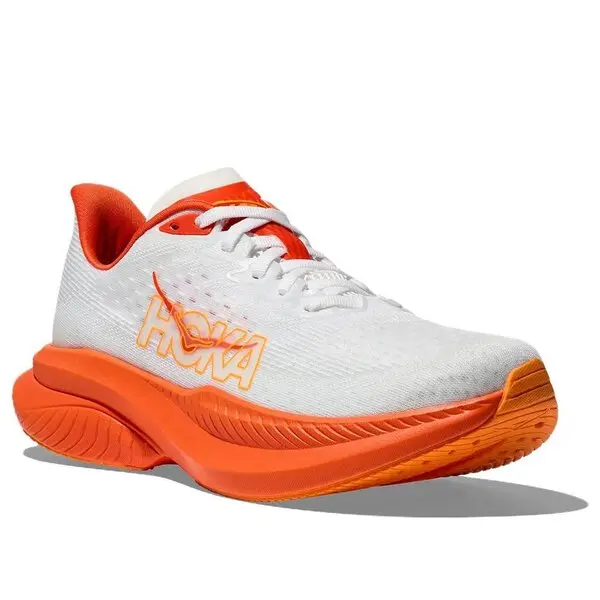 Hoka One One Mach 6 Athletic Sneakers - Frost/lava