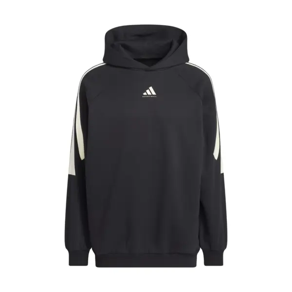 Adidas Basketball 3-stripes Fleece Hoodie - Black