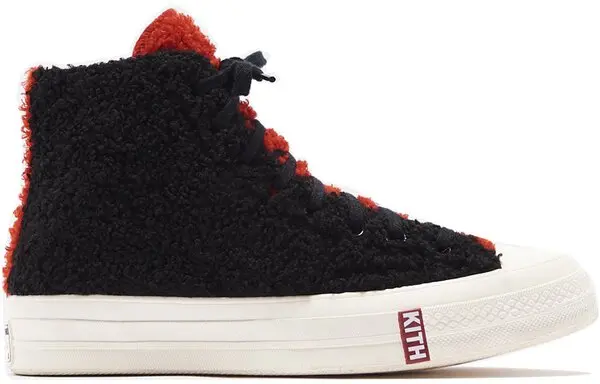 CONVERSE Kith X Disney X Chuck 70 Fleece High Top Sneakers - Black